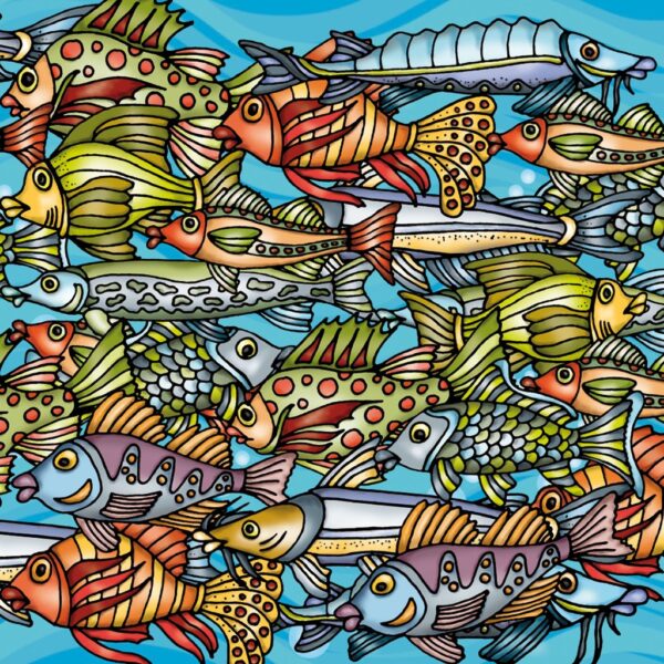 Fish - Curiosi Q Puzzle - Colour Mix - 72 pieces - Soul Puzzles